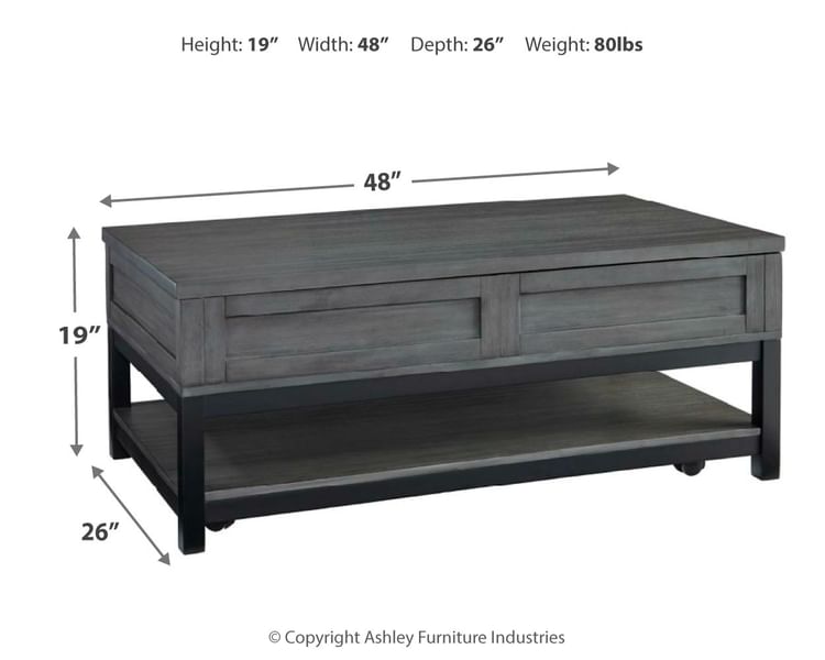Living Room Coffee Tables Ashley Furniture - Caitbrook Lift Top Coffee ...