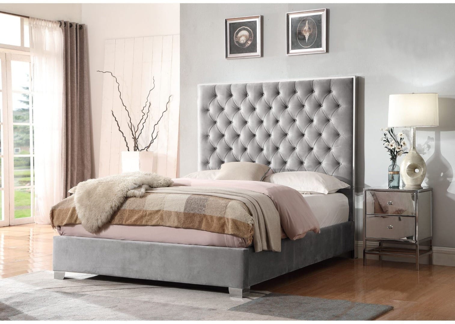 Bedroom Beds Lacey Upholstered Queen Bed at iStyle Furniture Store