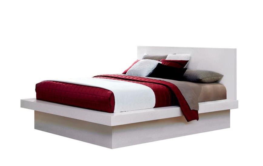 Bedroom Bedroom Sets Jessica Platform King Bedroom Set in White Finish ...