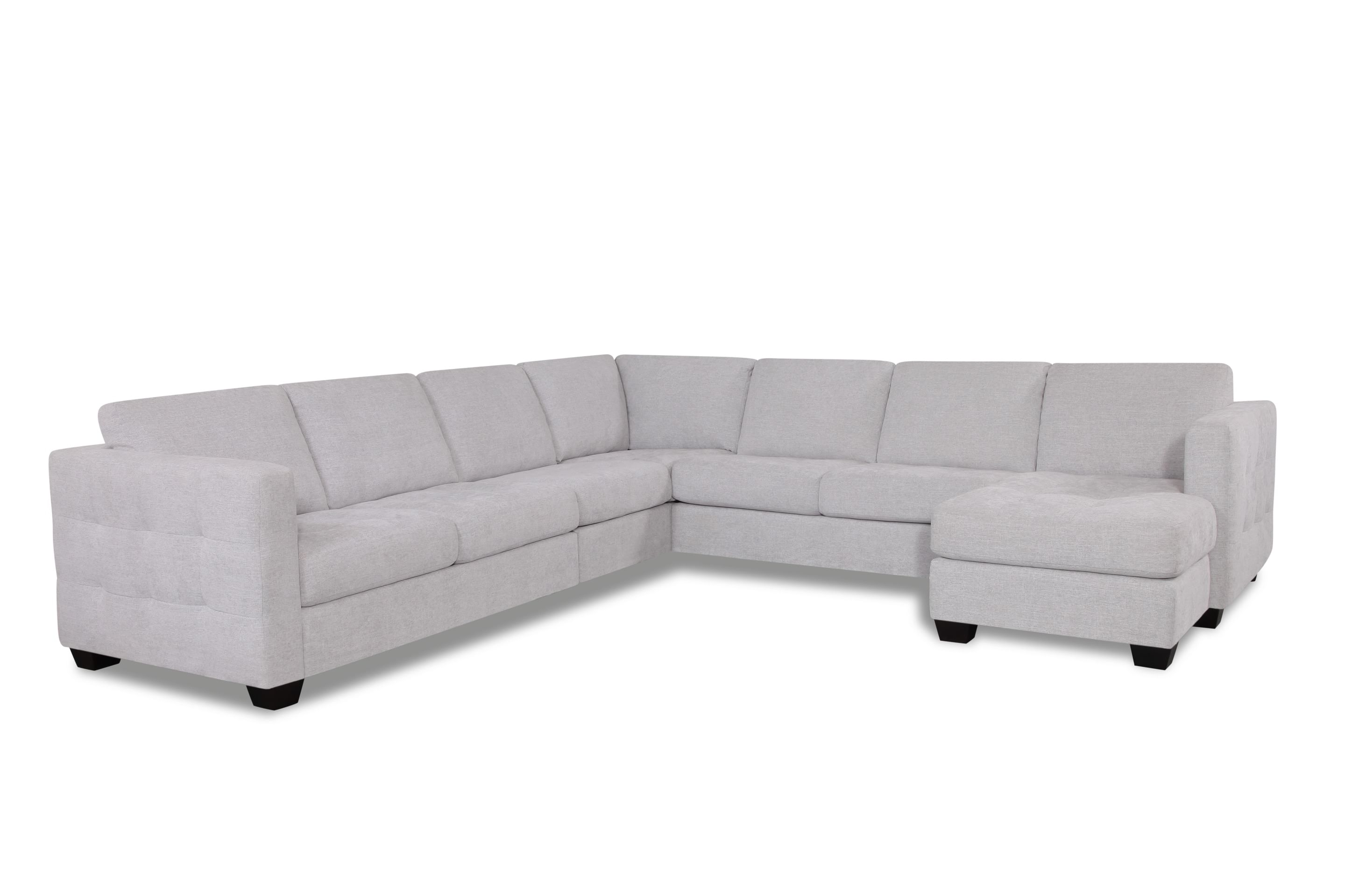Living Room Sectionals Barrett Sectional in Leather with Right Chaise ...