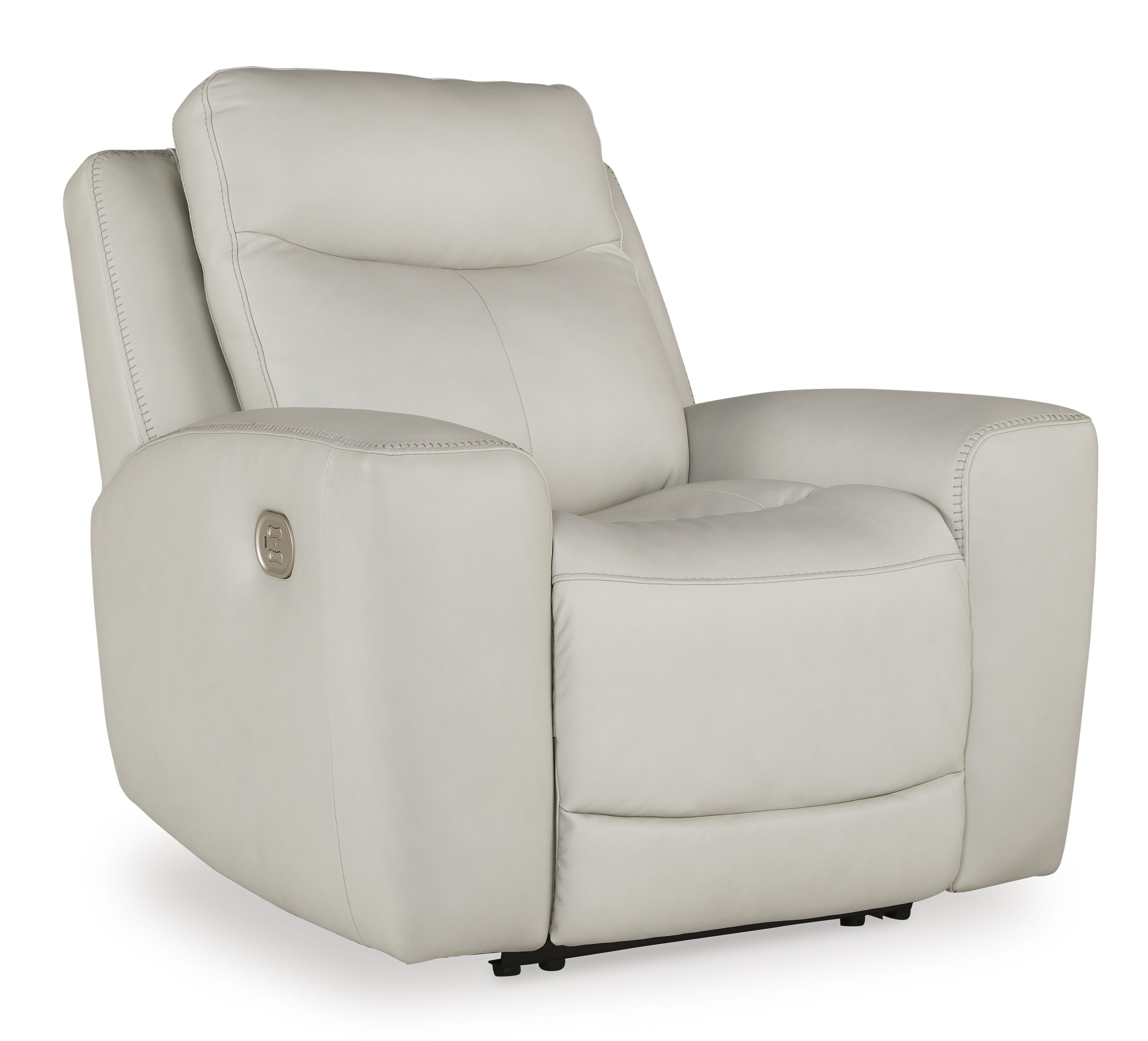 Living Room Chairs Mindanao Power Recliner in Beige Leather at iStyle ...