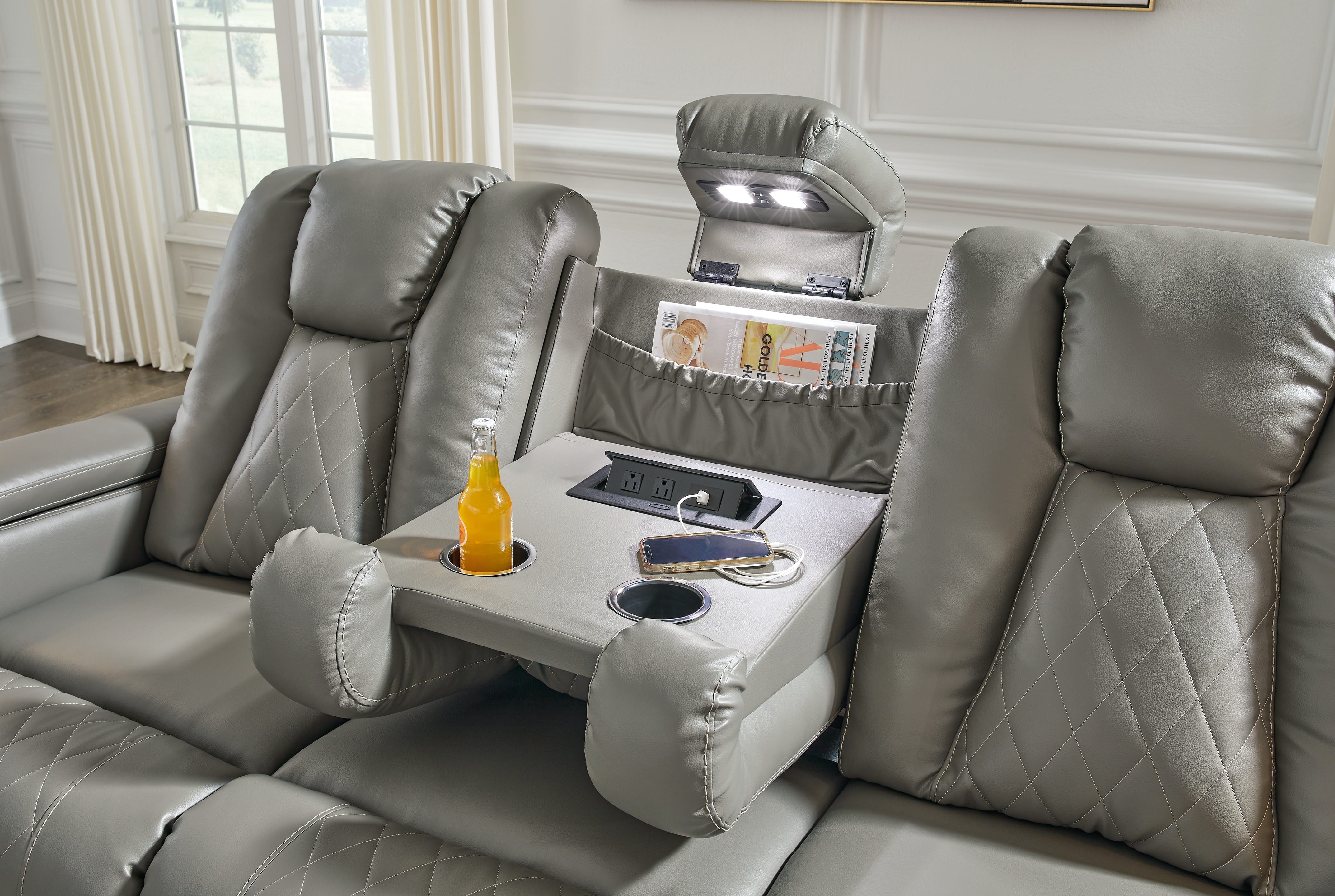 Living Room Sofas Ashley Living Room Mancin Reclining Sofa with Drop ...
