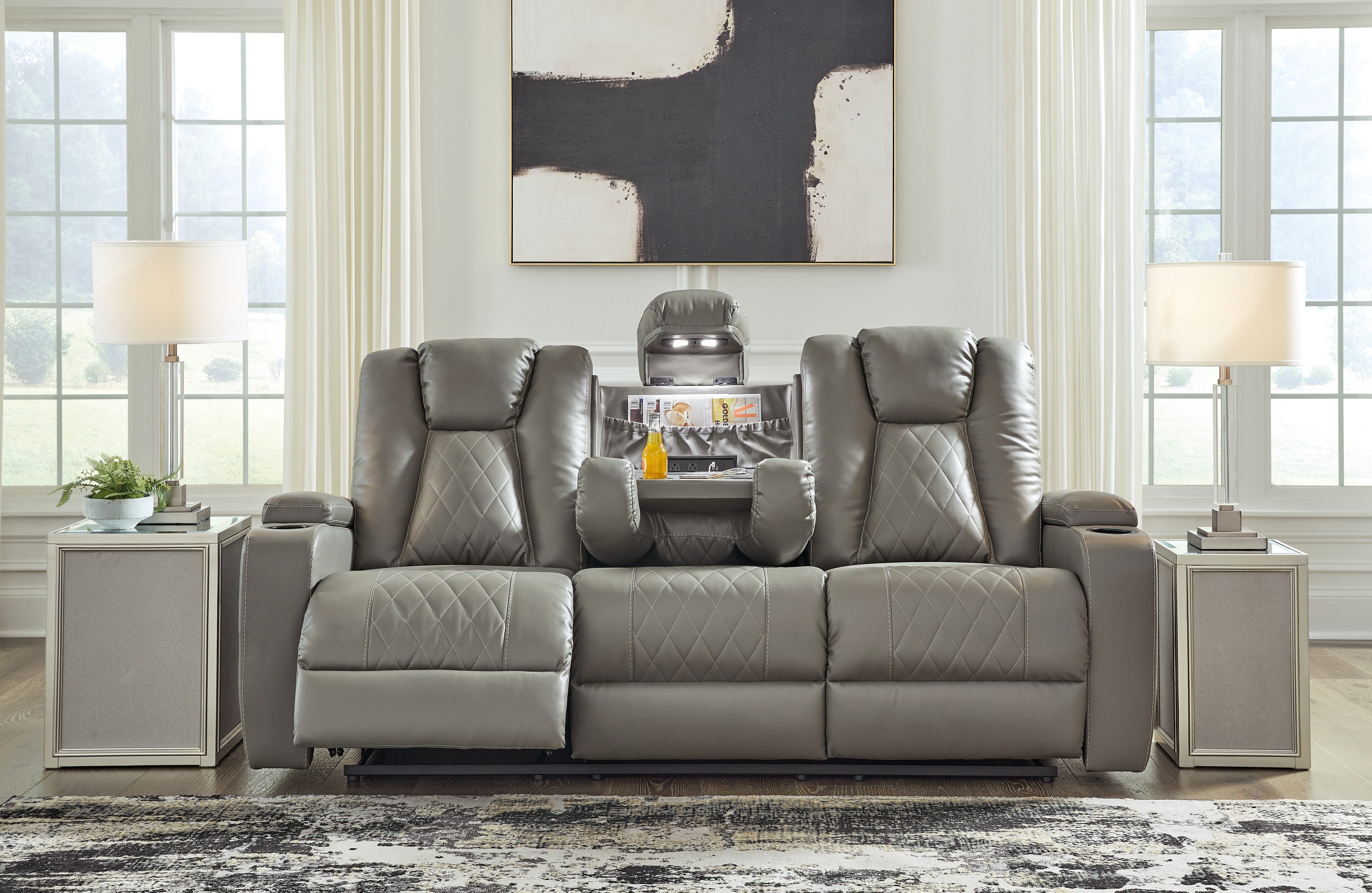 Living Room Sofas Ashley Living Room Mancin Reclining Sofa with Drop ...