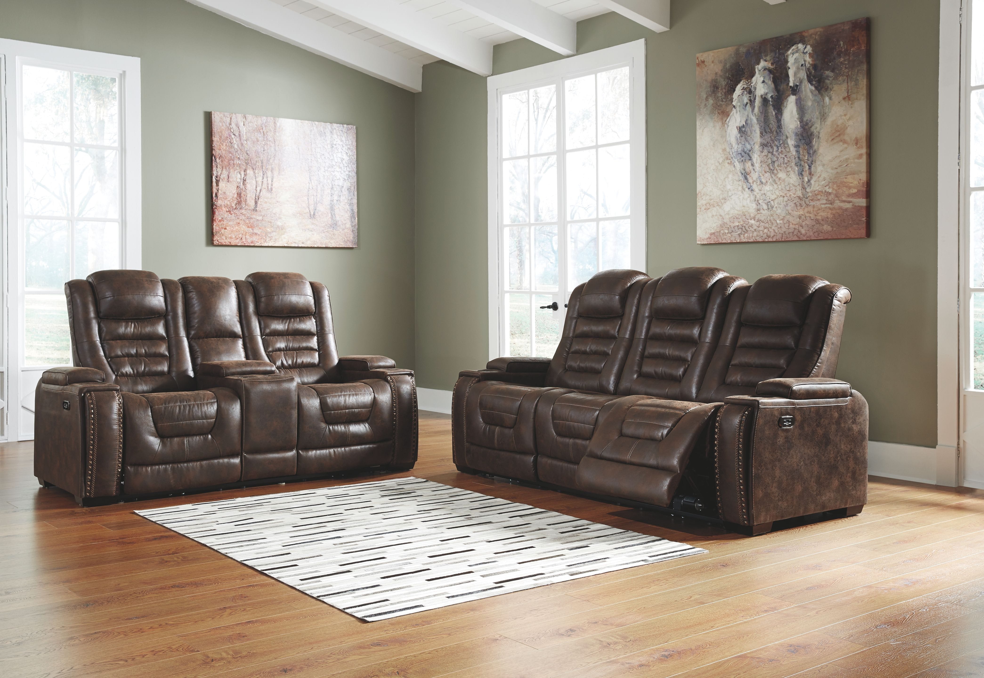 Living Room Sofas Ashley Living Room Game Zone Power Reclining Sofa ...