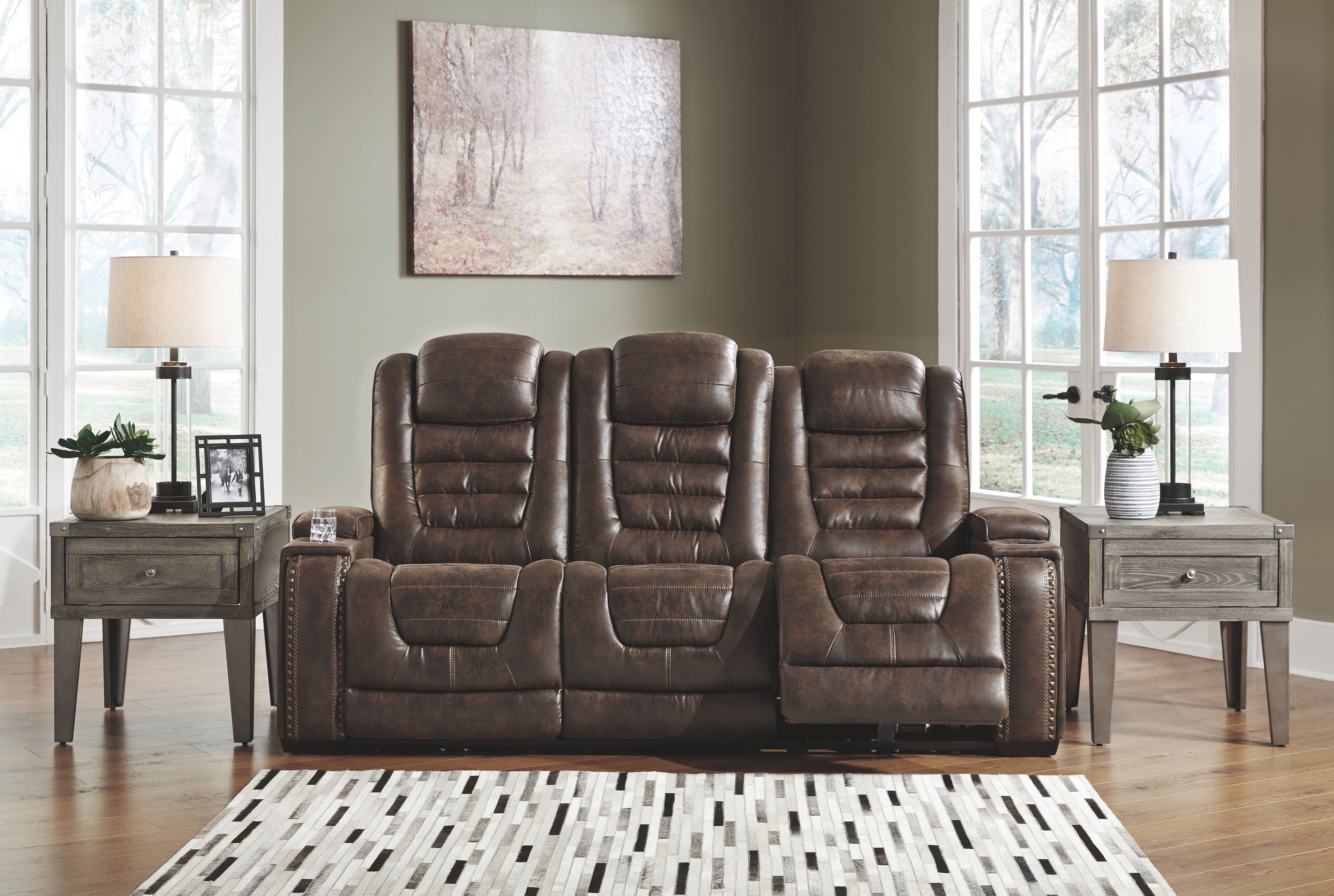 Living Room Sofas Ashley Living Room Game Zone Power Reclining Sofa ...