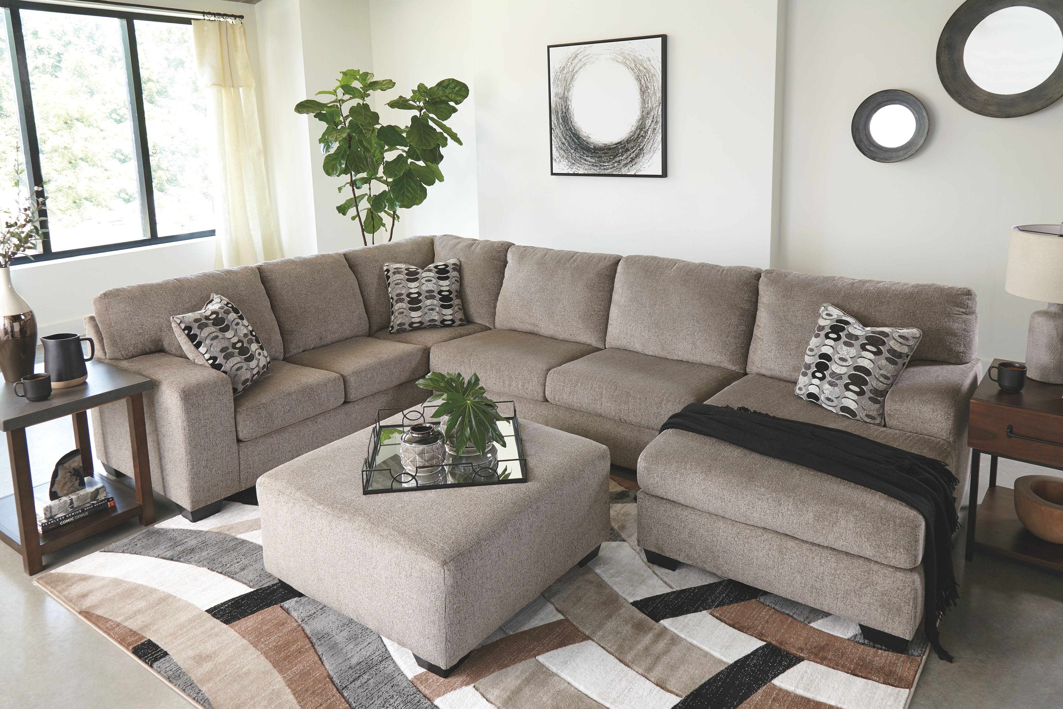 Living Room Ottomans Ashley Living Room Ballinasloe Oversized Ottoman ...