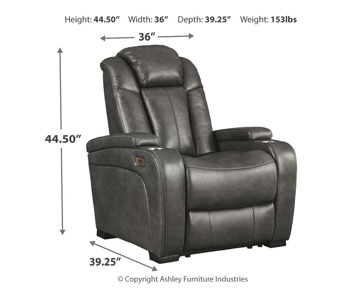 Ashley turbulance power recliner store