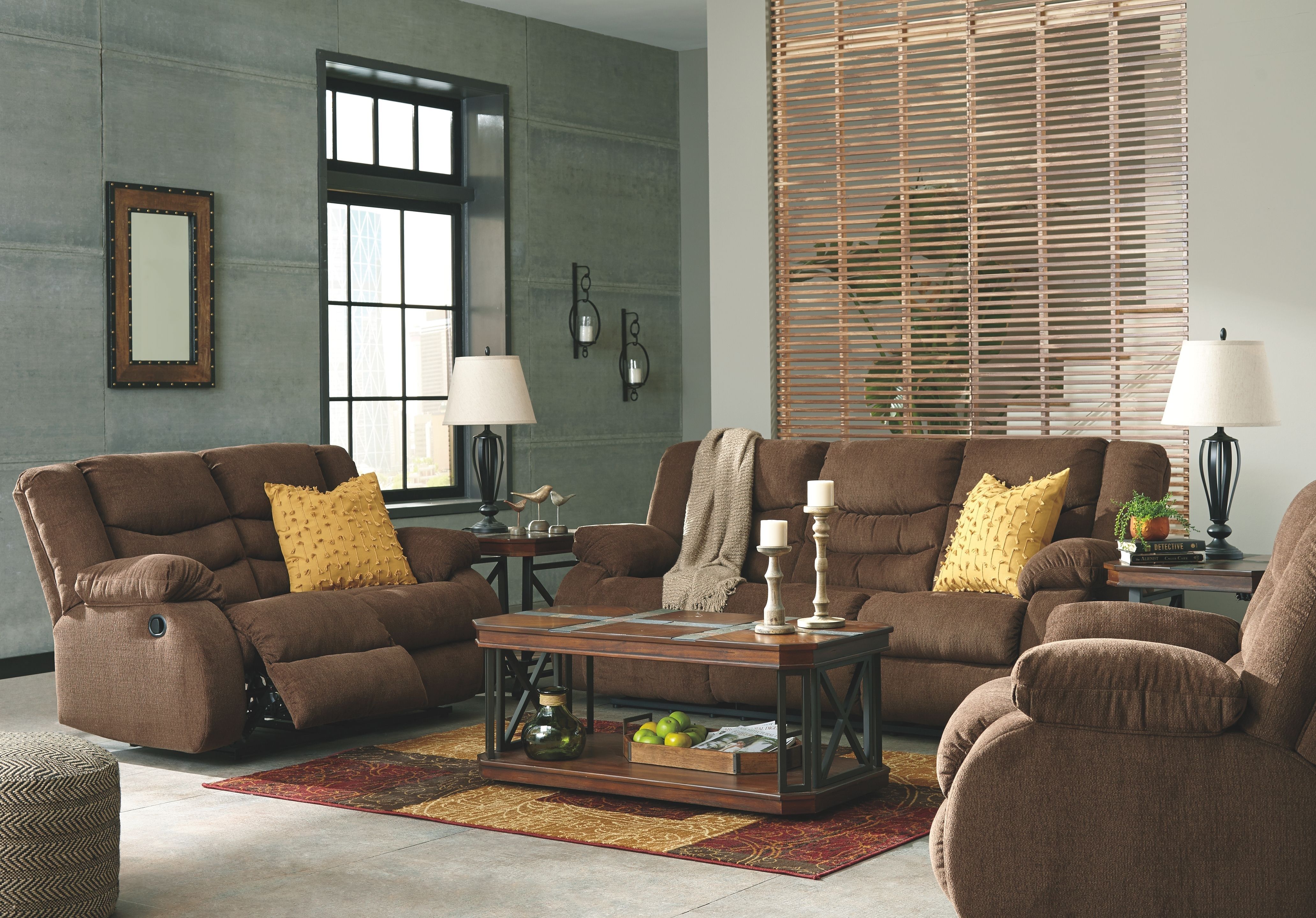 Living Room Sofas Ashley Living Room Reclining Sofa 9860588 at iStyle ...