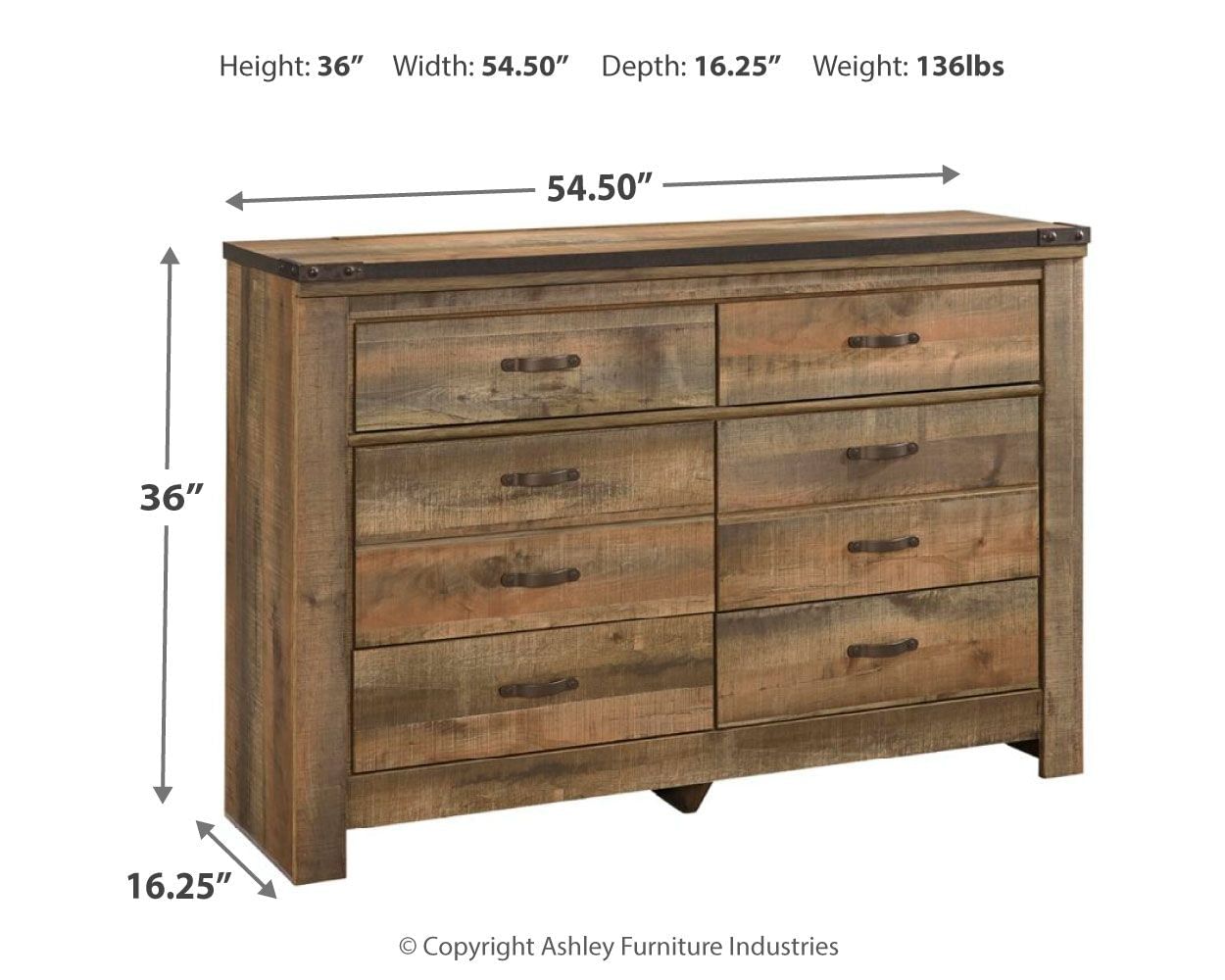 Bedroom Dressers Ashley Bedroom Six Drawer Dresser B446-21 at iStyle ...