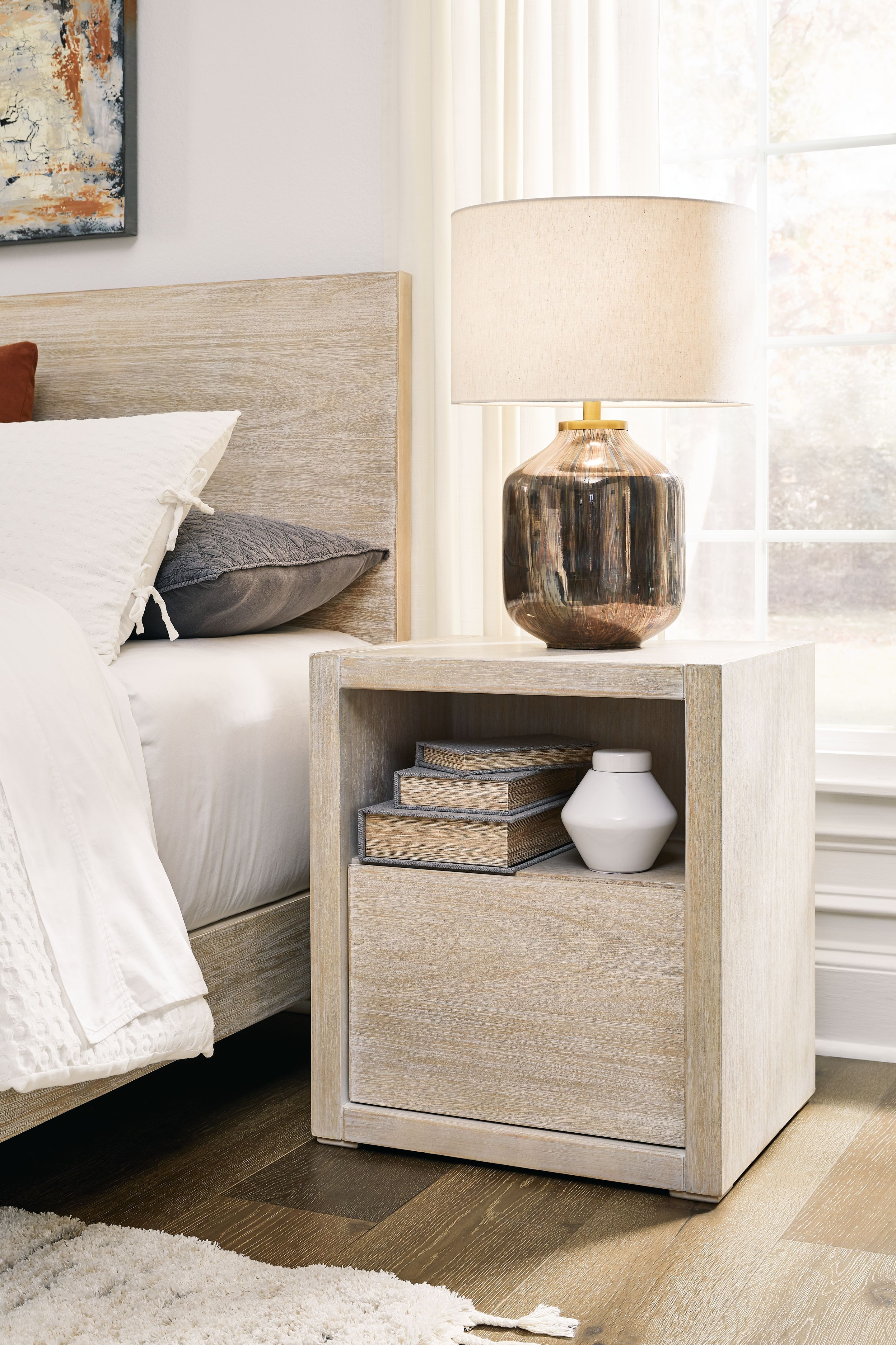 Bedroom Nightstands Ashley Bedroom One Drawer Night Stand B872-91 at ...
