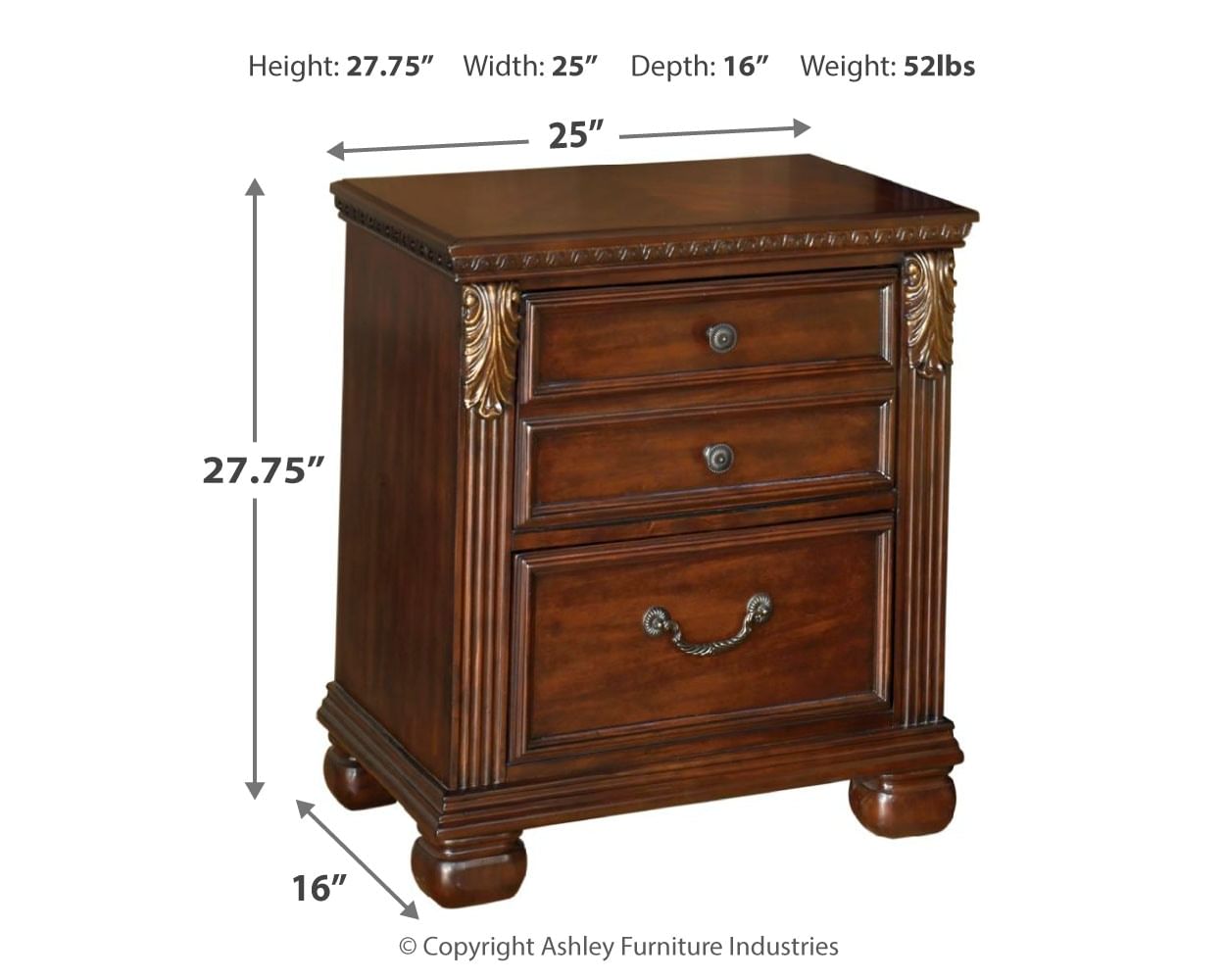 Bedroom Nightstands Ashley Bedroom Leahlyn Nightstand B526-92 at iStyle ...