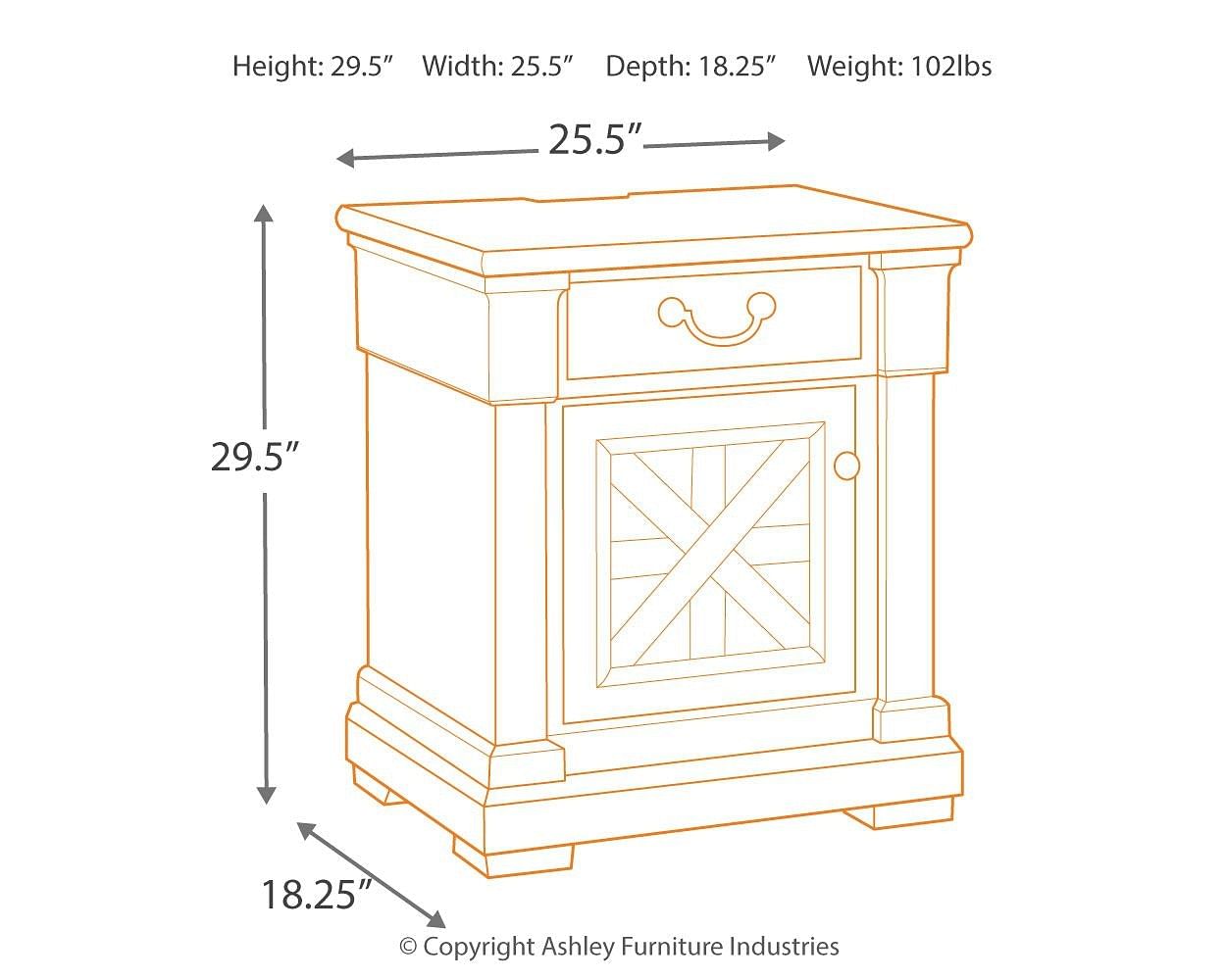 Bolanburg night stand store