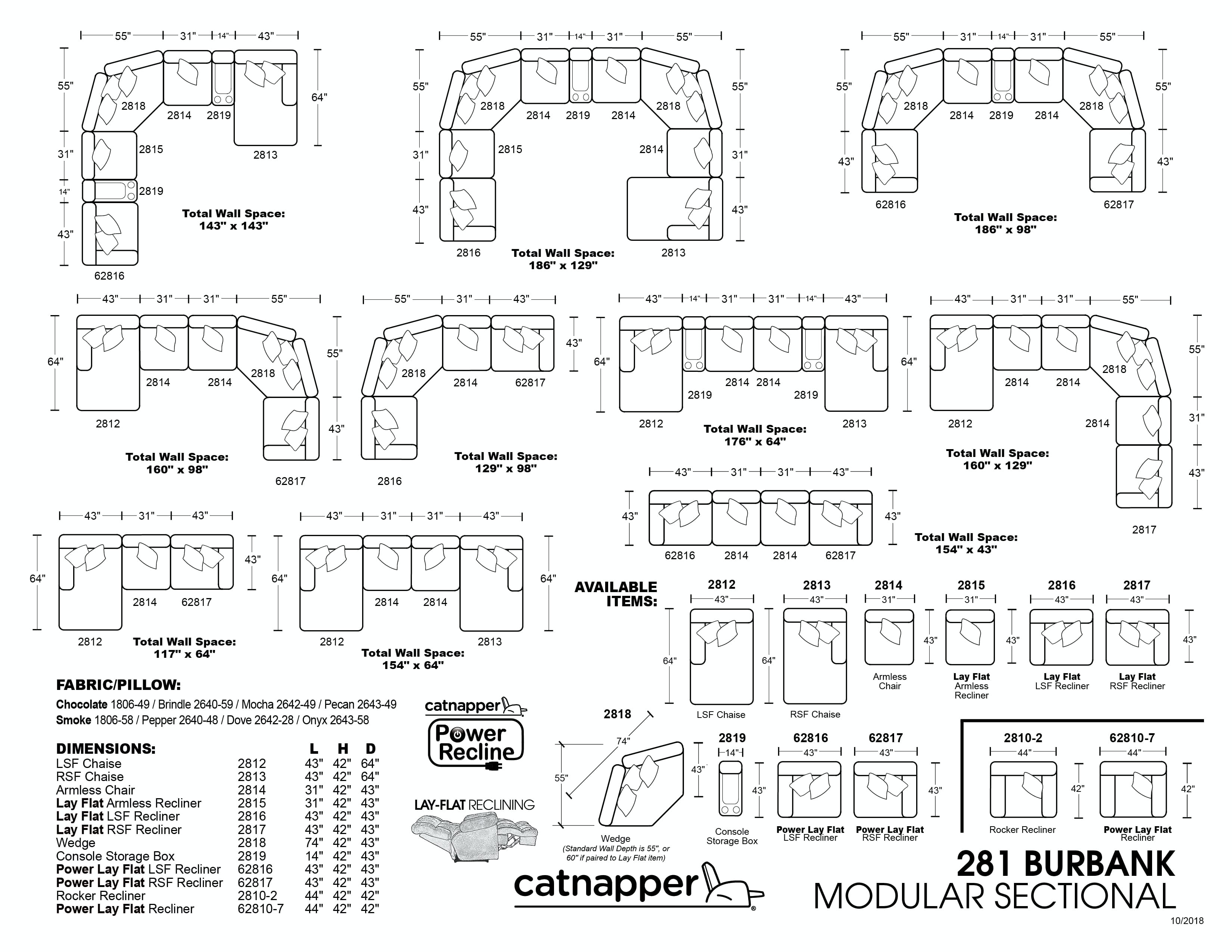 Living Room Sectionals Catnapper Furniture Living Room Wedge 2818 ...