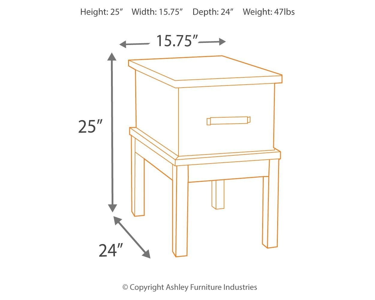 Living Room End Tables Ashley Living Room Stanah Chairside End Table ...
